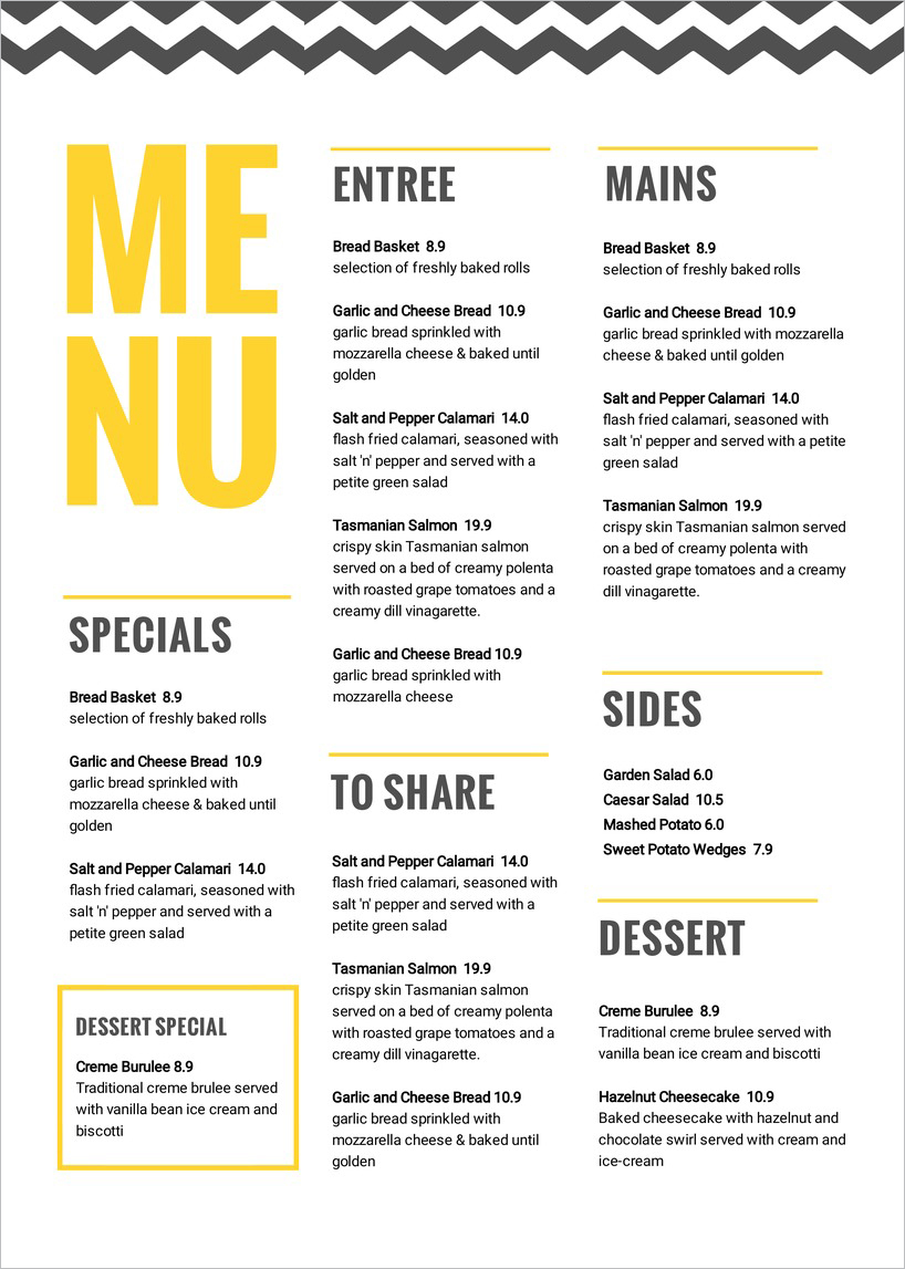 Seasonal Menu for Restaurants - Meaning and Examples