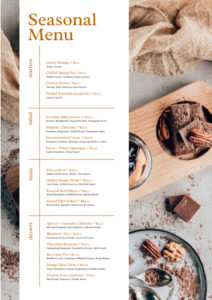 Seasonal Menu for Restaurants - Meaning and Examples