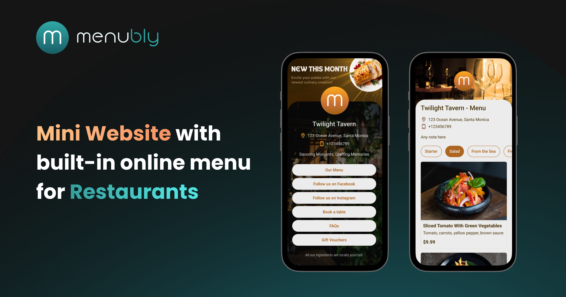 Free Restaurant Website Builder - Menubly