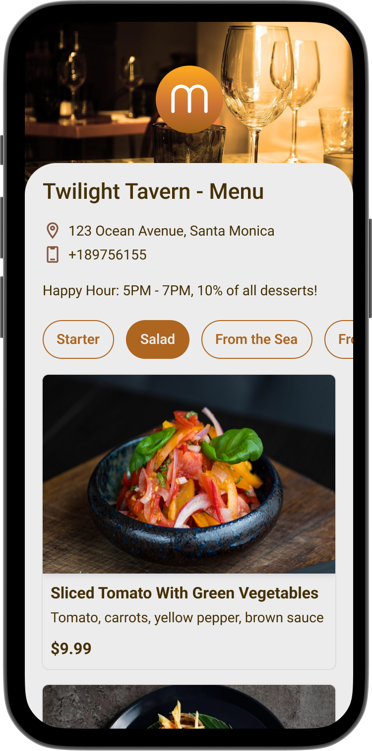 Free Digital Menu For Restaurants, with QR Code - Menubly