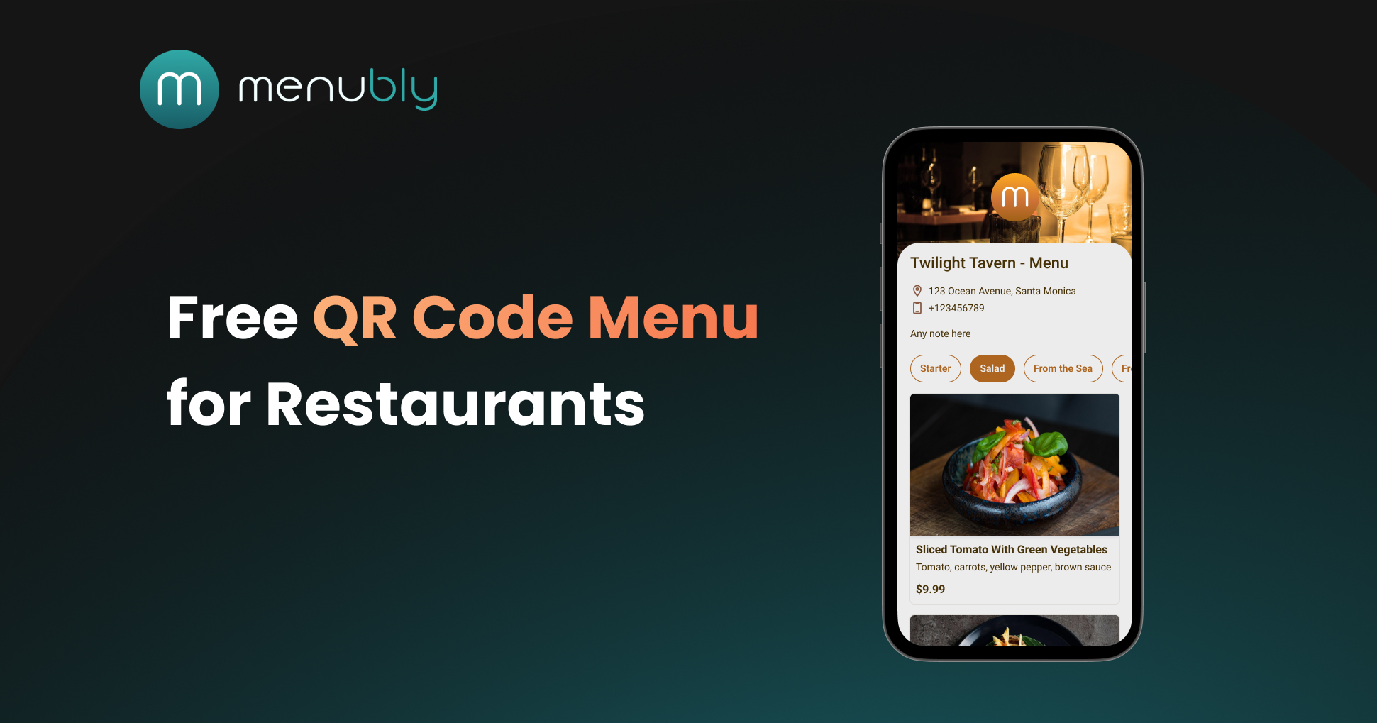 Free QR Code Menu For Restaurants - Menubly